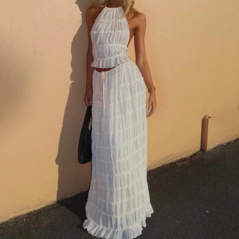 Boho Dream Ruffle Two-Piece Maxi Set
